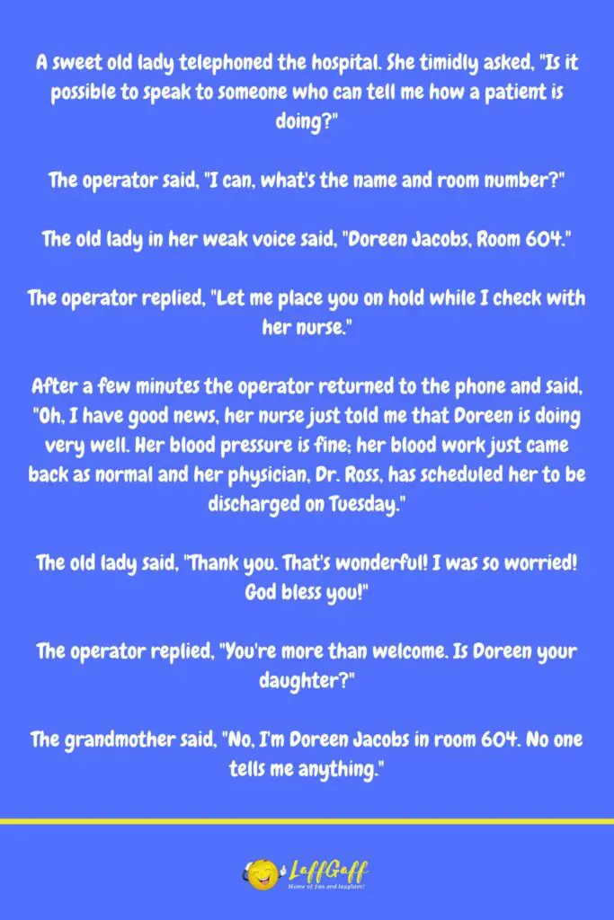 Funny Hospital Call Joke! | LaffGaff, Home Of Laughter