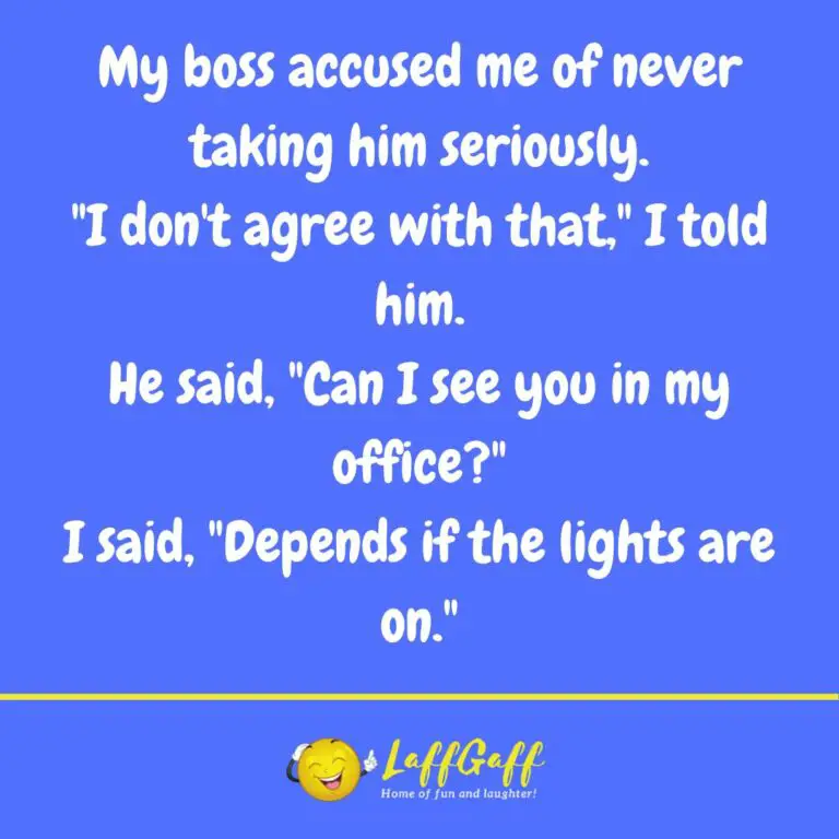 Funny Serious Boss Joke! | LaffGaff, Home Of Laughter