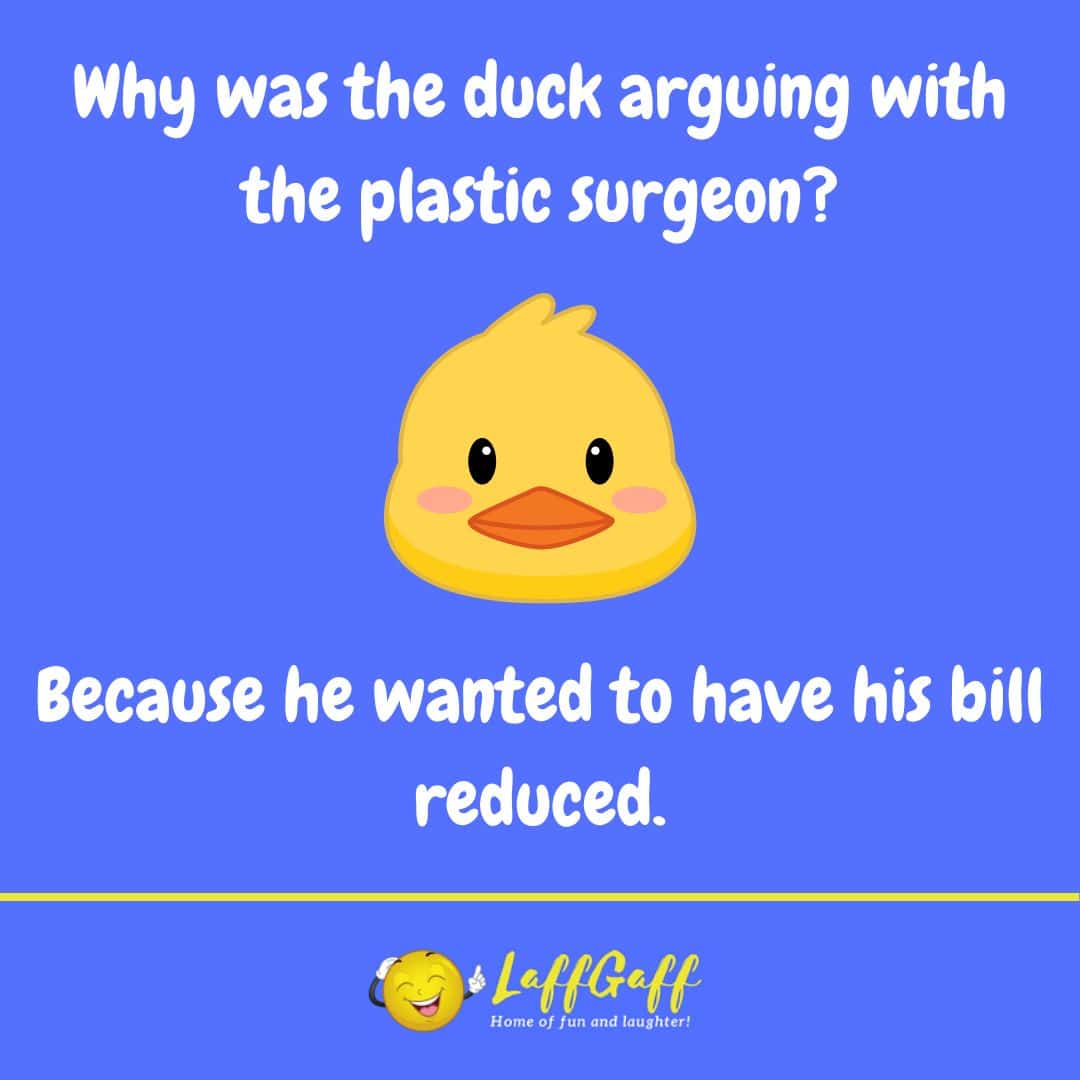 Funny Duck Plastic Surgery Joke! | LaffGaff