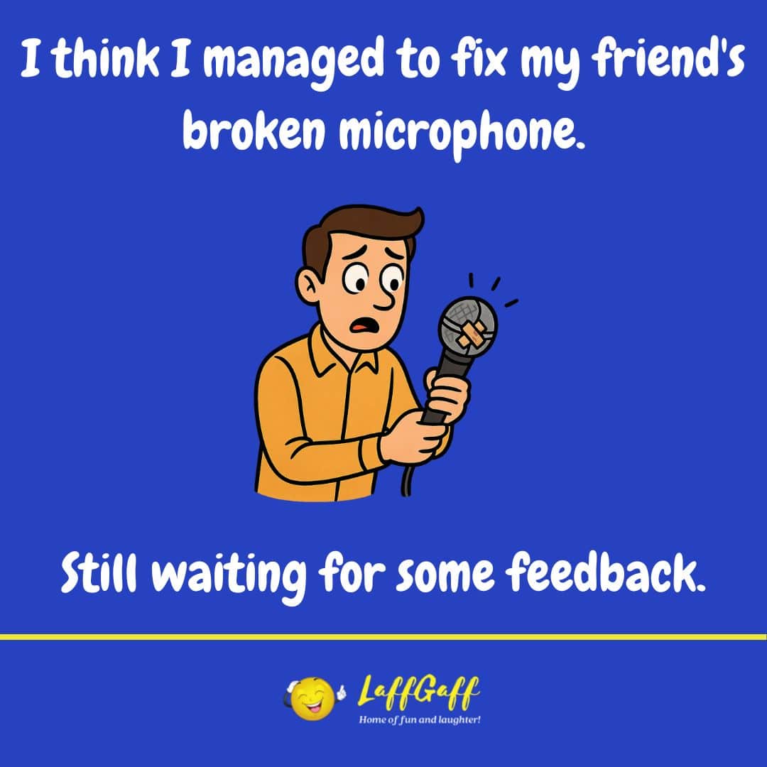 Funny Broken Microphone Joke! | LaffGaff