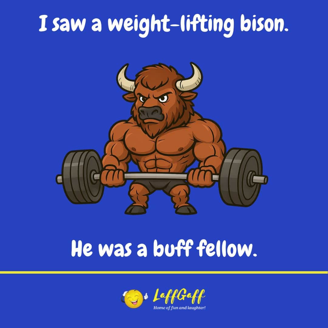 Funny Weight-Lifting Bison Joke! | LaffGaff